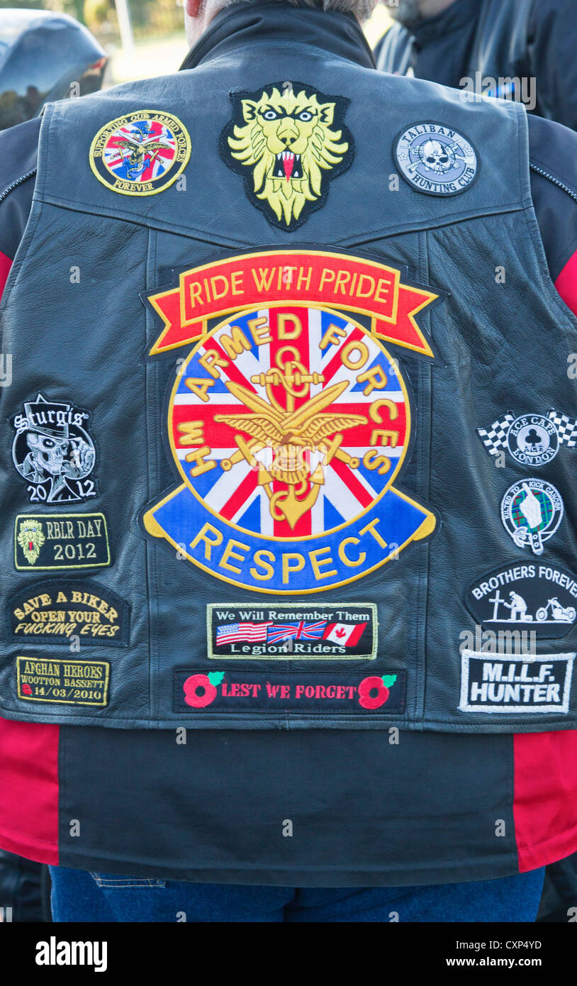 a armed forces bikers back patch Stock Photo - Alamy