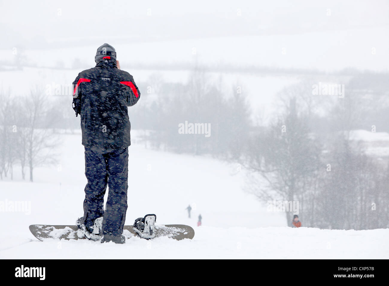 Taking advantage of the view from the top of the slope at Cold Ashby ...