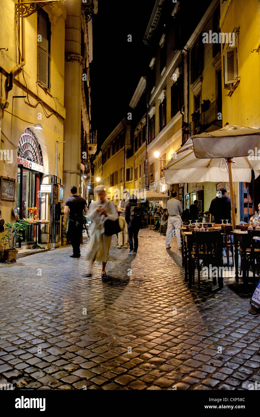 Cobble stone street in Rome, Italy Stock Photo - Alamy