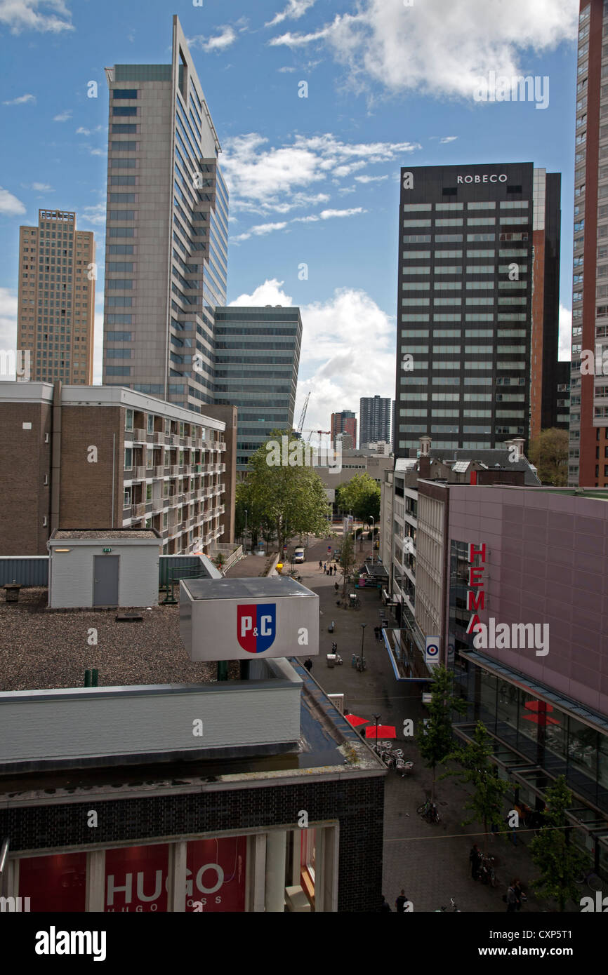View of city centre showing business district, Rotterdam, Netherlands ...