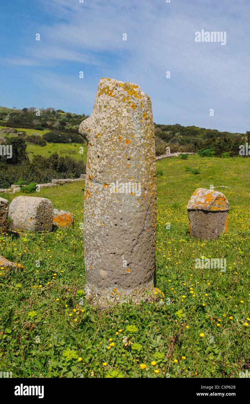 Europe, Italy Sardinia Sedilo Menhir Stock Photo - Alamy