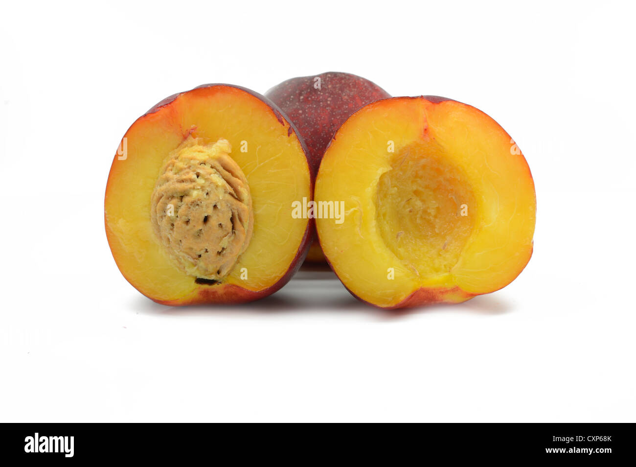 Whole cut nectarines on hi-res stock photography and images - Alamy