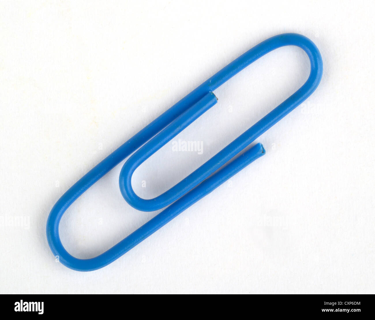 Blue paper clip Stock Photo - Alamy