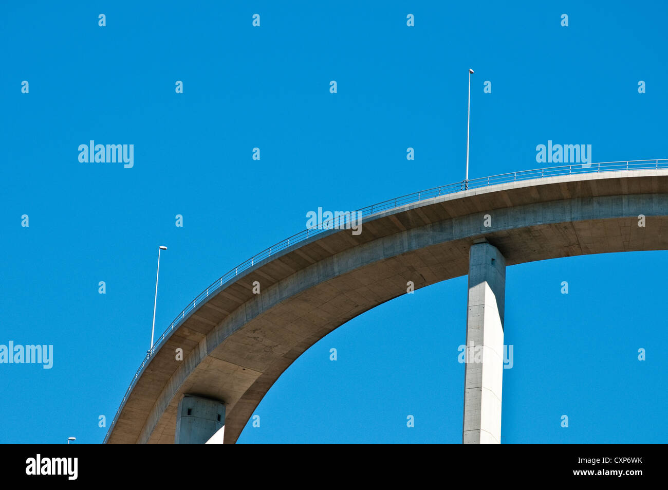 Curved viaduct, A7 motorway, above Bakar, Croatia Stock Photo - Alamy
