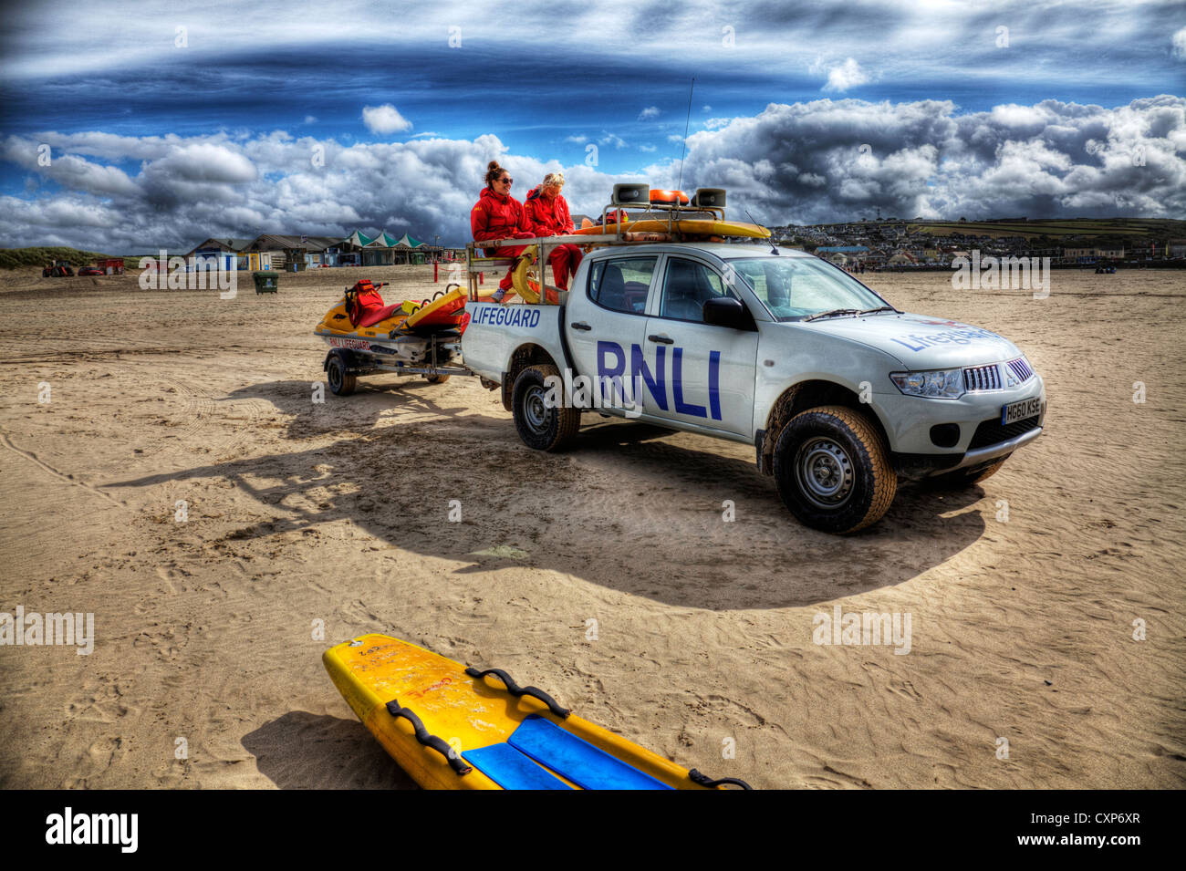 Perranporth beach lifeguard hi-res stock photography and images - Alamy