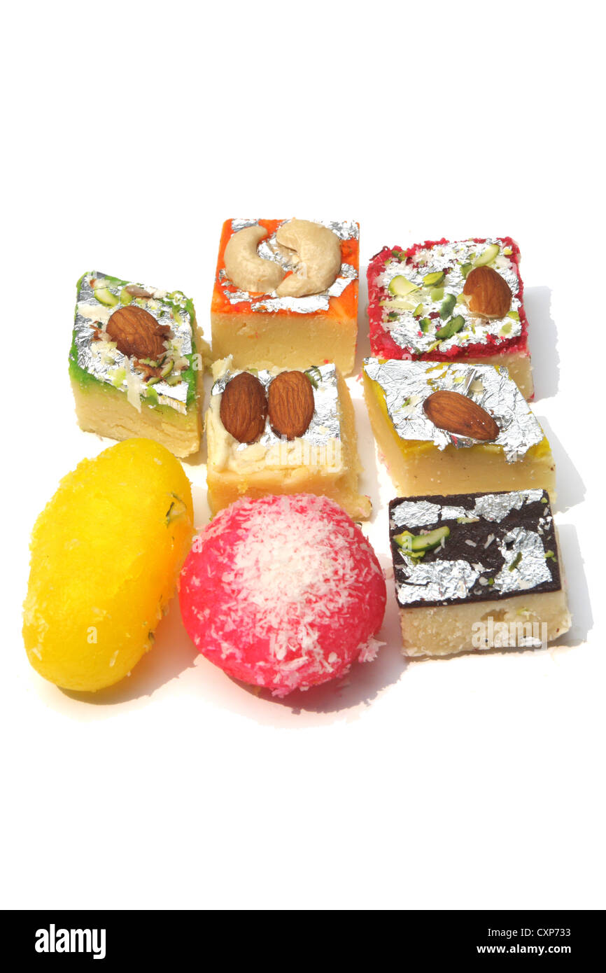 Various Indian sweet Stock Photo - Alamy