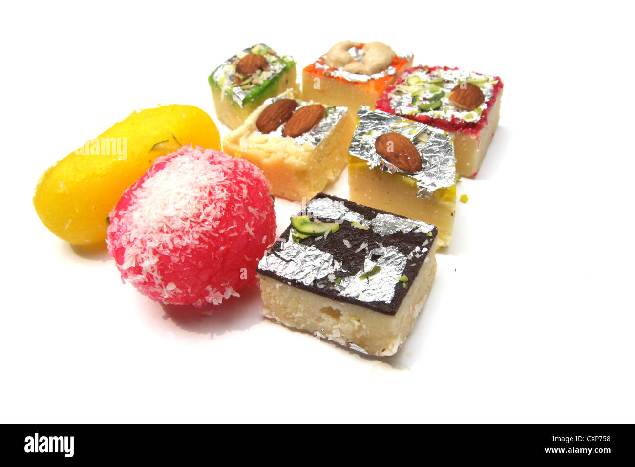 Various Indian sweet Stock Photo - Alamy