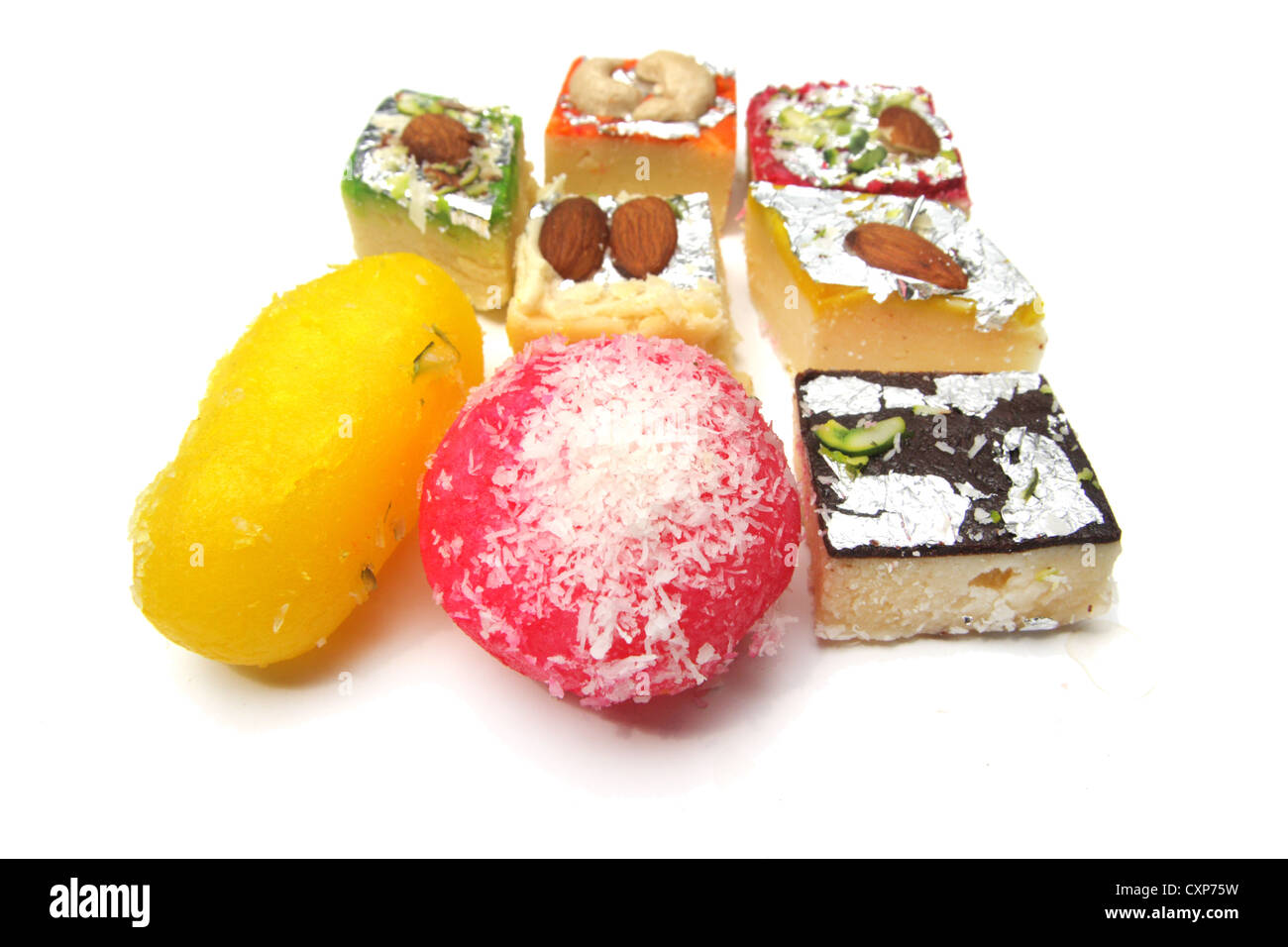 Various Indian sweet Stock Photo - Alamy