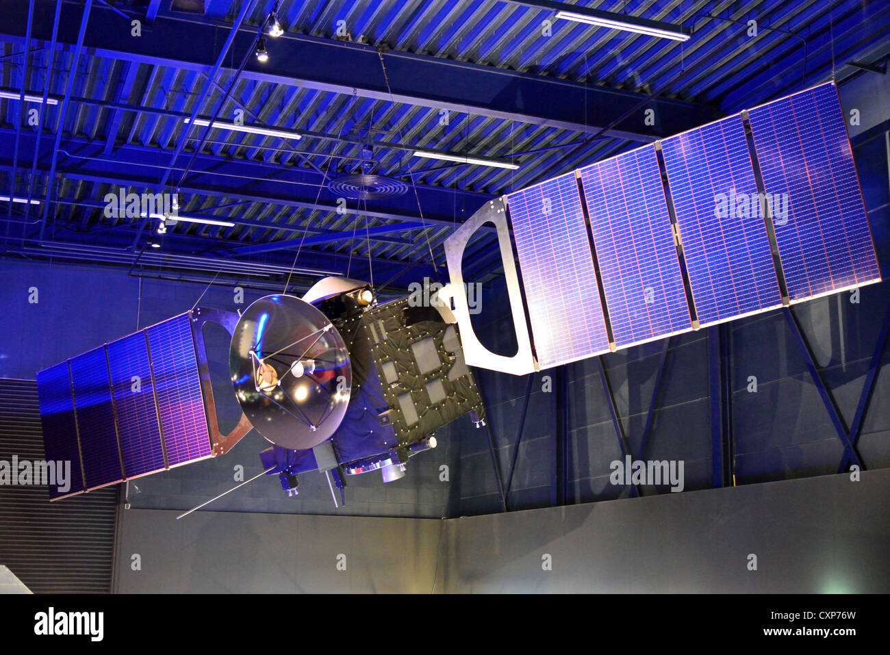A model communication satellite in display at the Space Expo, Noordwijk ...