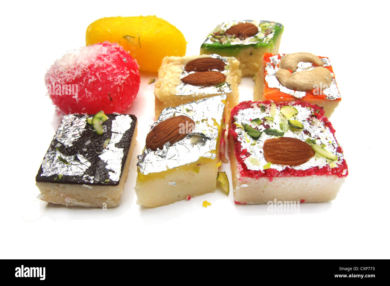 Various Indian sweet Stock Photo - Alamy