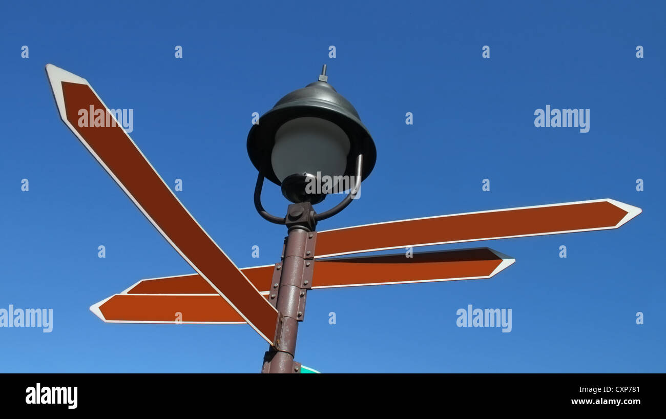Blank street sign lamp post hi-res stock photography and images - Alamy