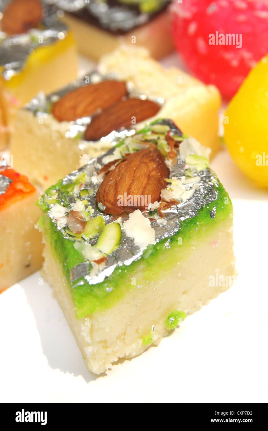 Various Indian sweet Stock Photo - Alamy