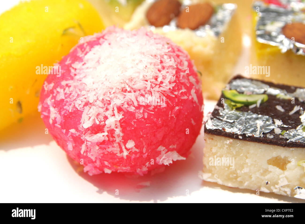 Various Indian sweet Stock Photo - Alamy