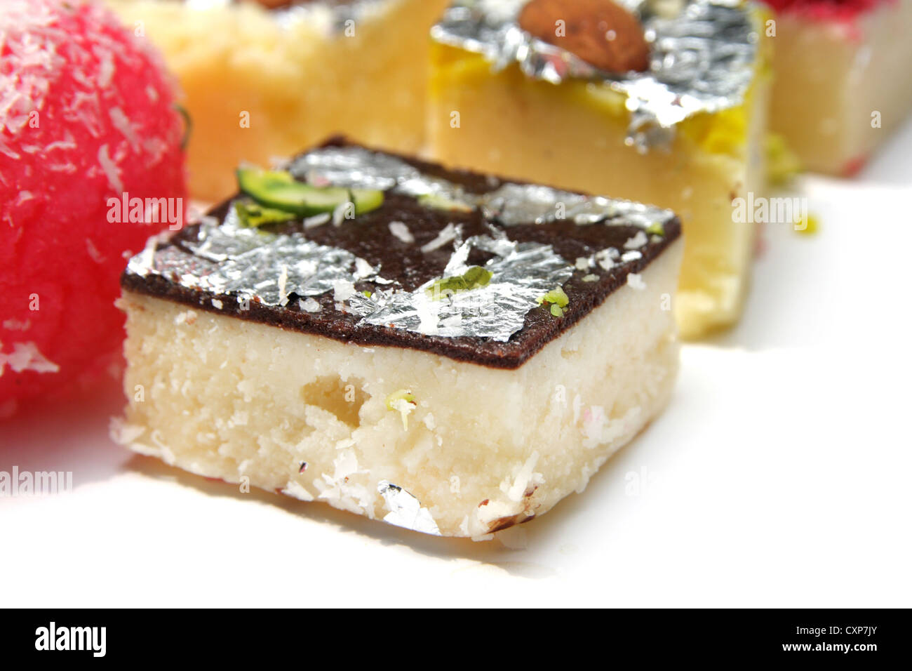 Various Indian sweet Stock Photo - Alamy