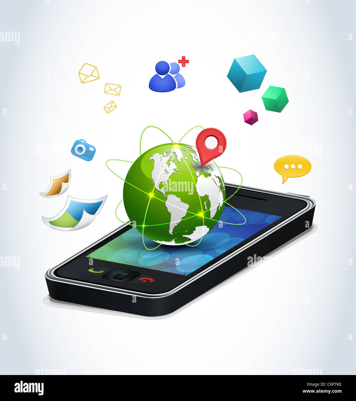 Smart phone technologies Stock Photo - Alamy