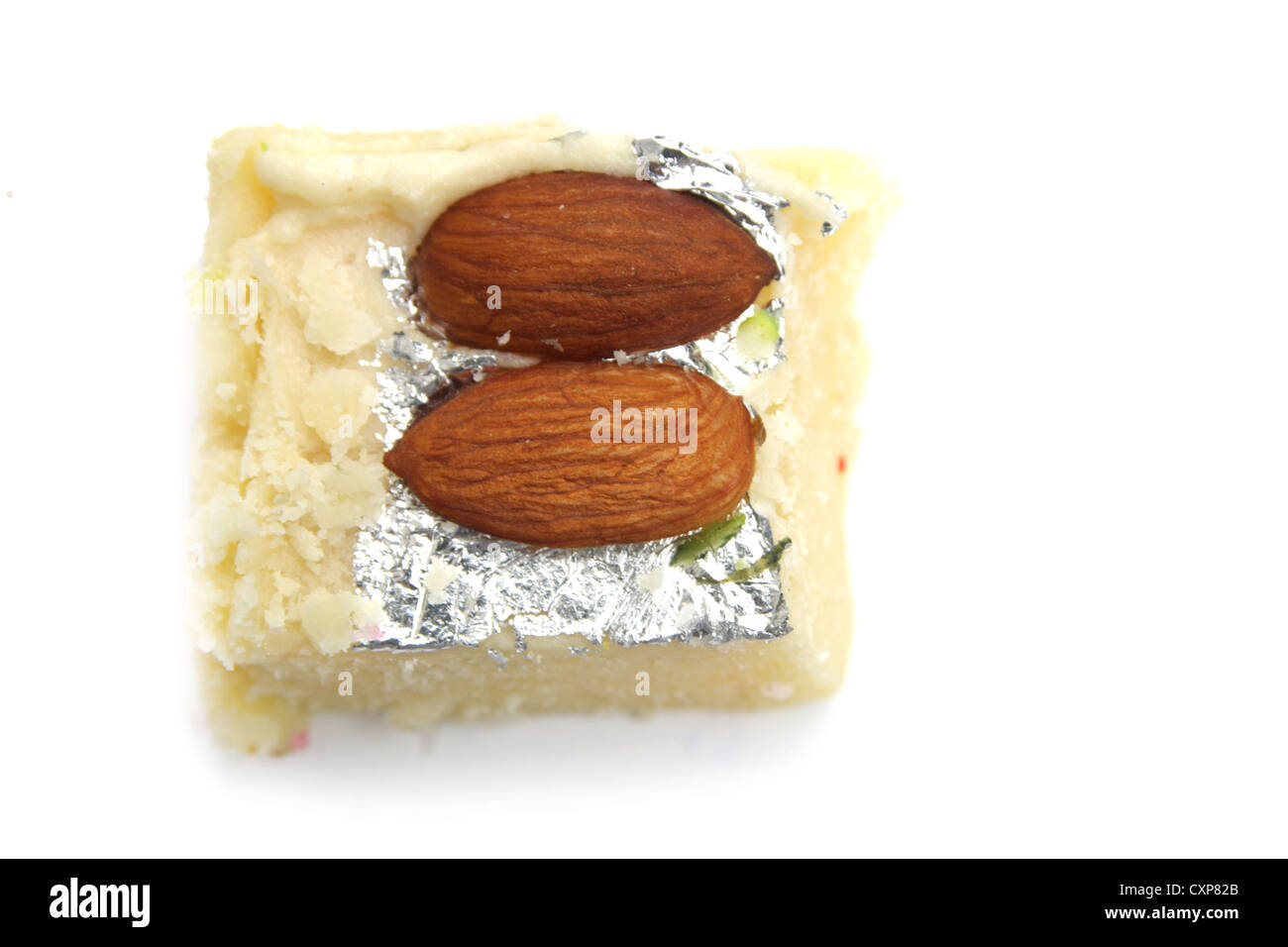 Almond Burfi , Indian sweet Stock Photo - Alamy