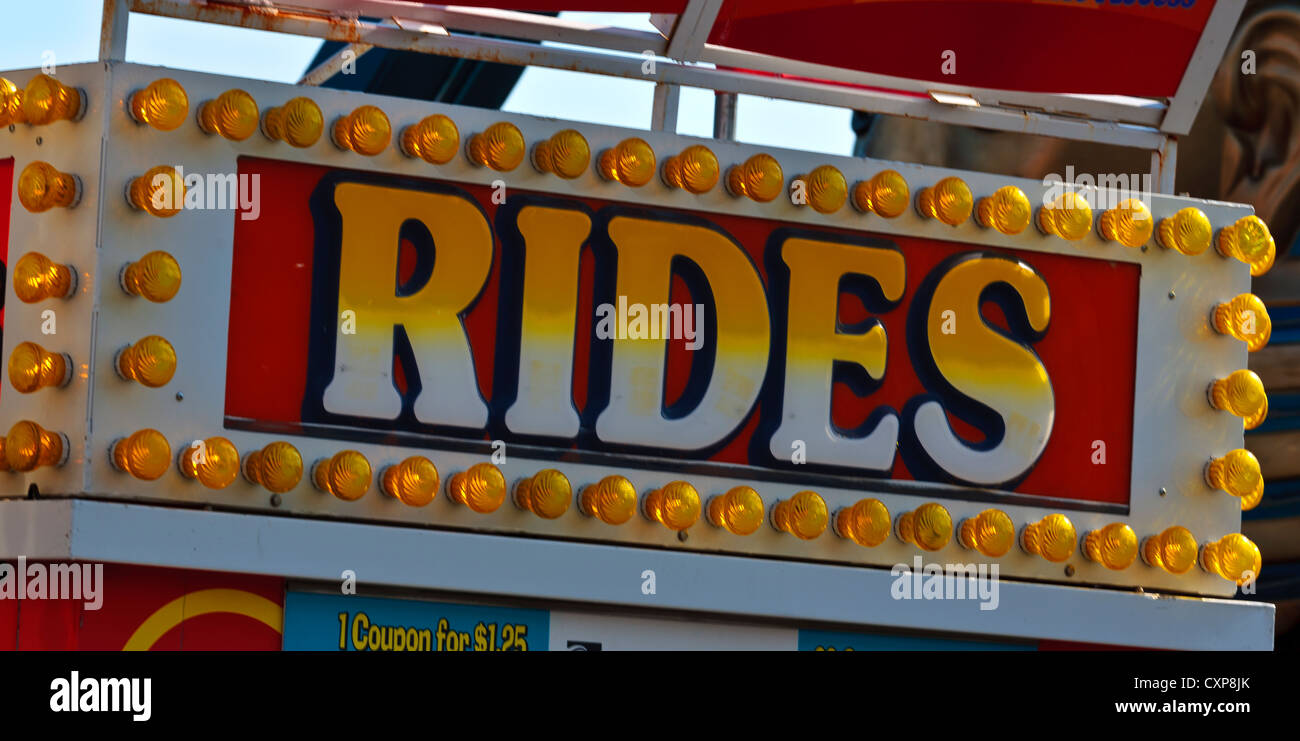 Sign On Fairground Ride On High Resolution Stock Photography and Images ...