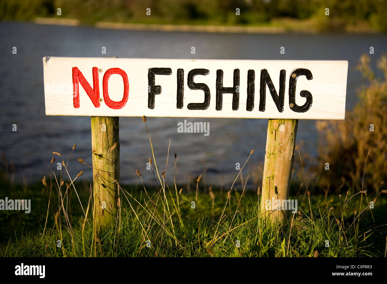 no fishing sign Stock Photo - Alamy