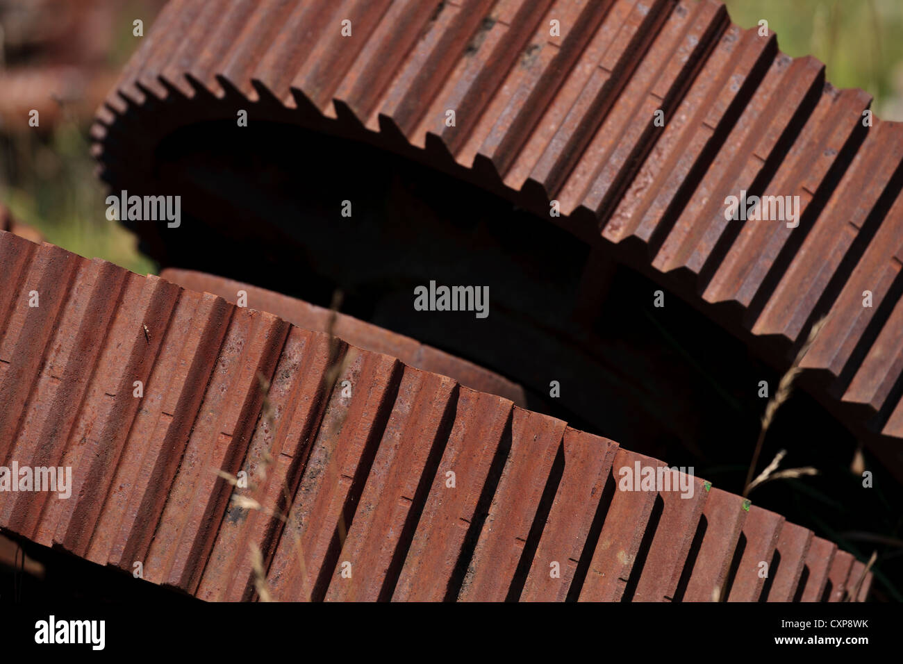 Large gear parts in storage Stock Photo - Alamy