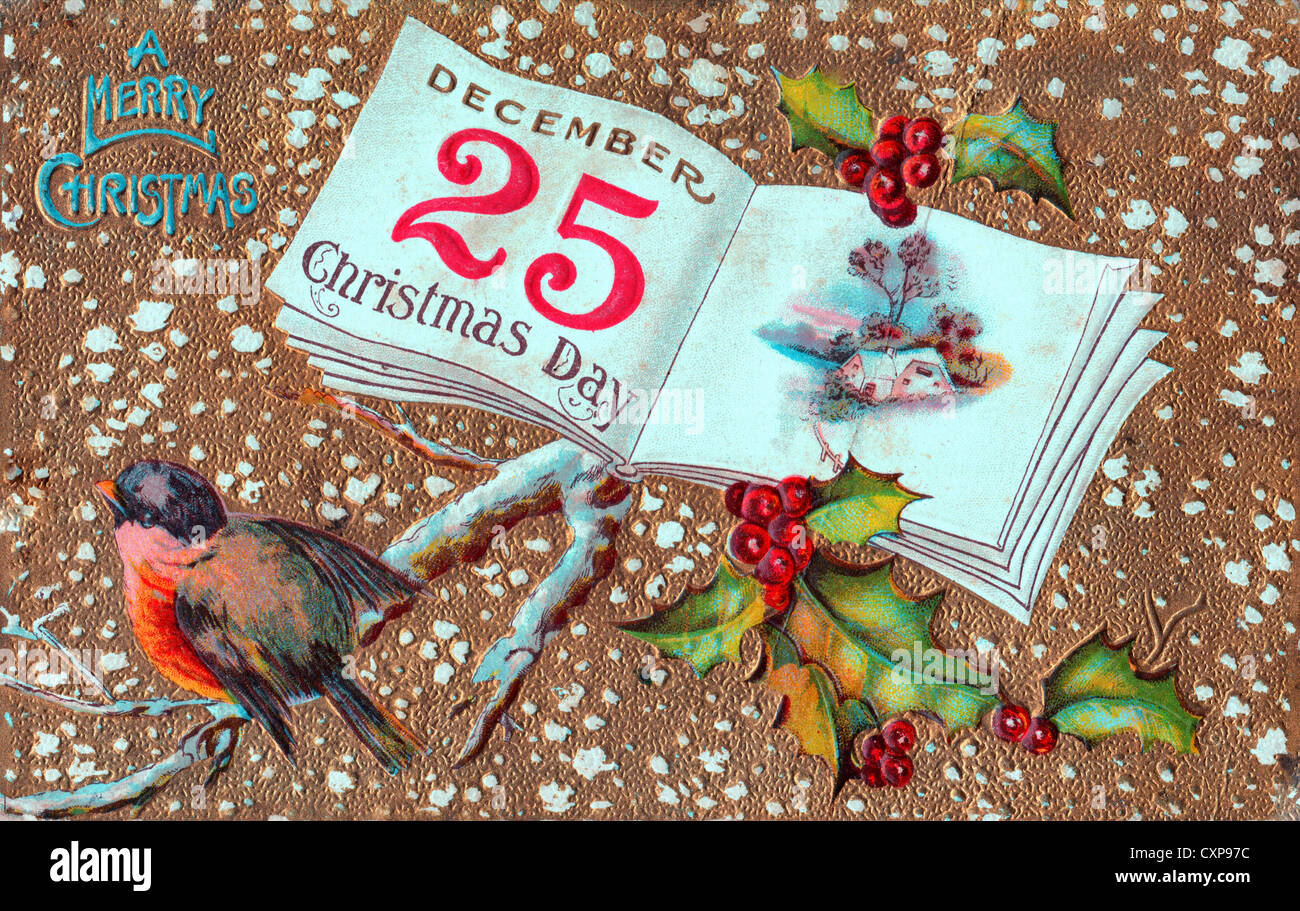 A Merry Christmas - December 25th - Christmas Day Stock Photo - Alamy