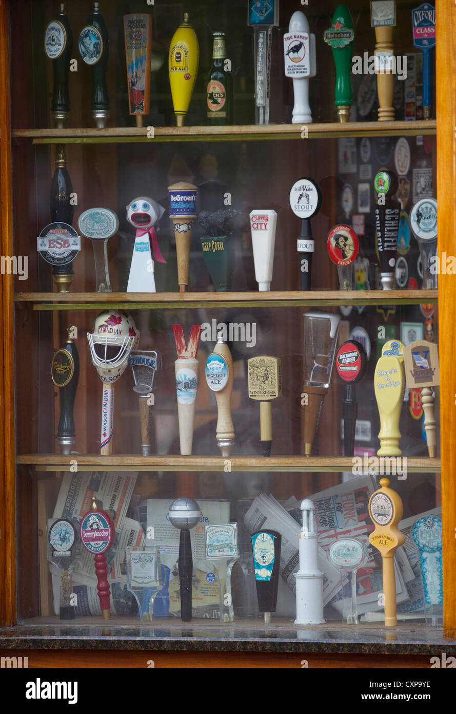 Beery raps in a store window in Baltimore, Maryland Stock Photo - Alamy