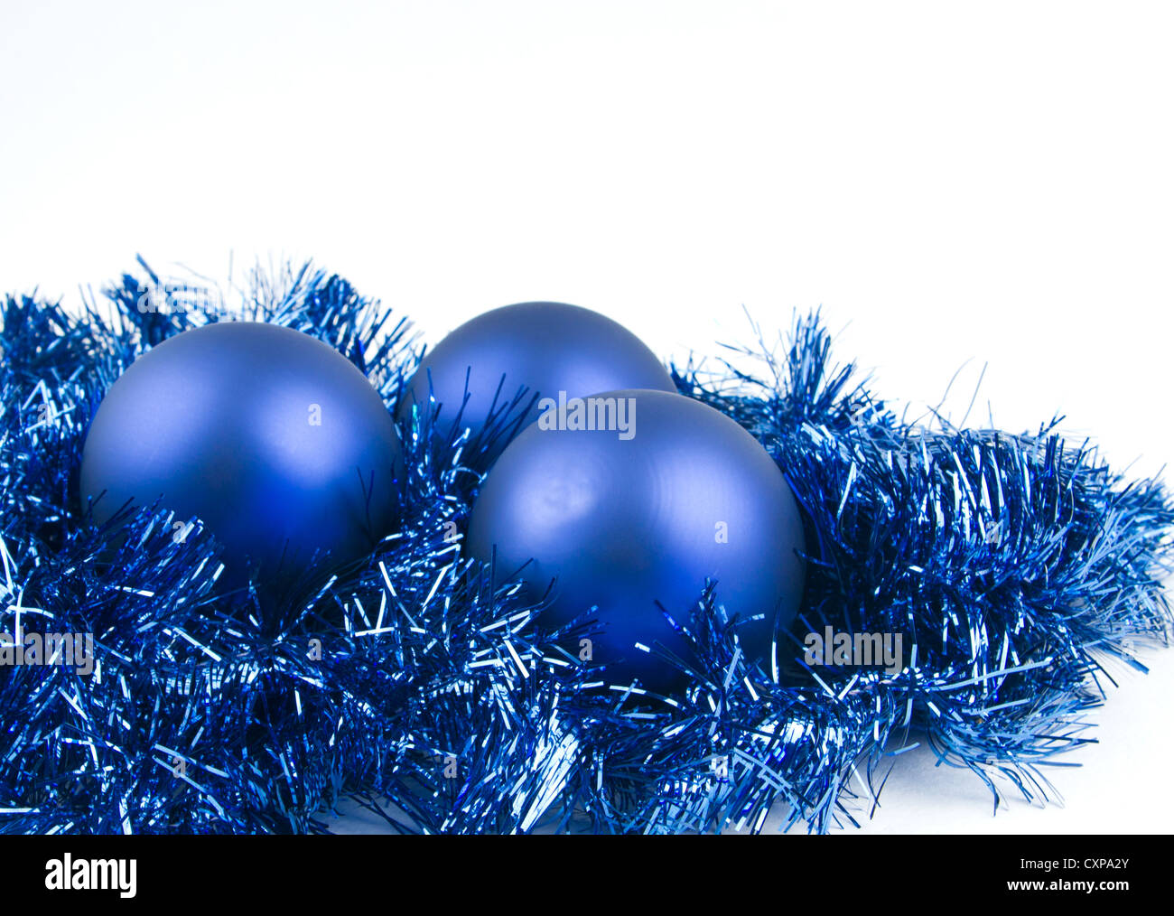 Three blue decoration balls hi-res stock photography and images - Alamy
