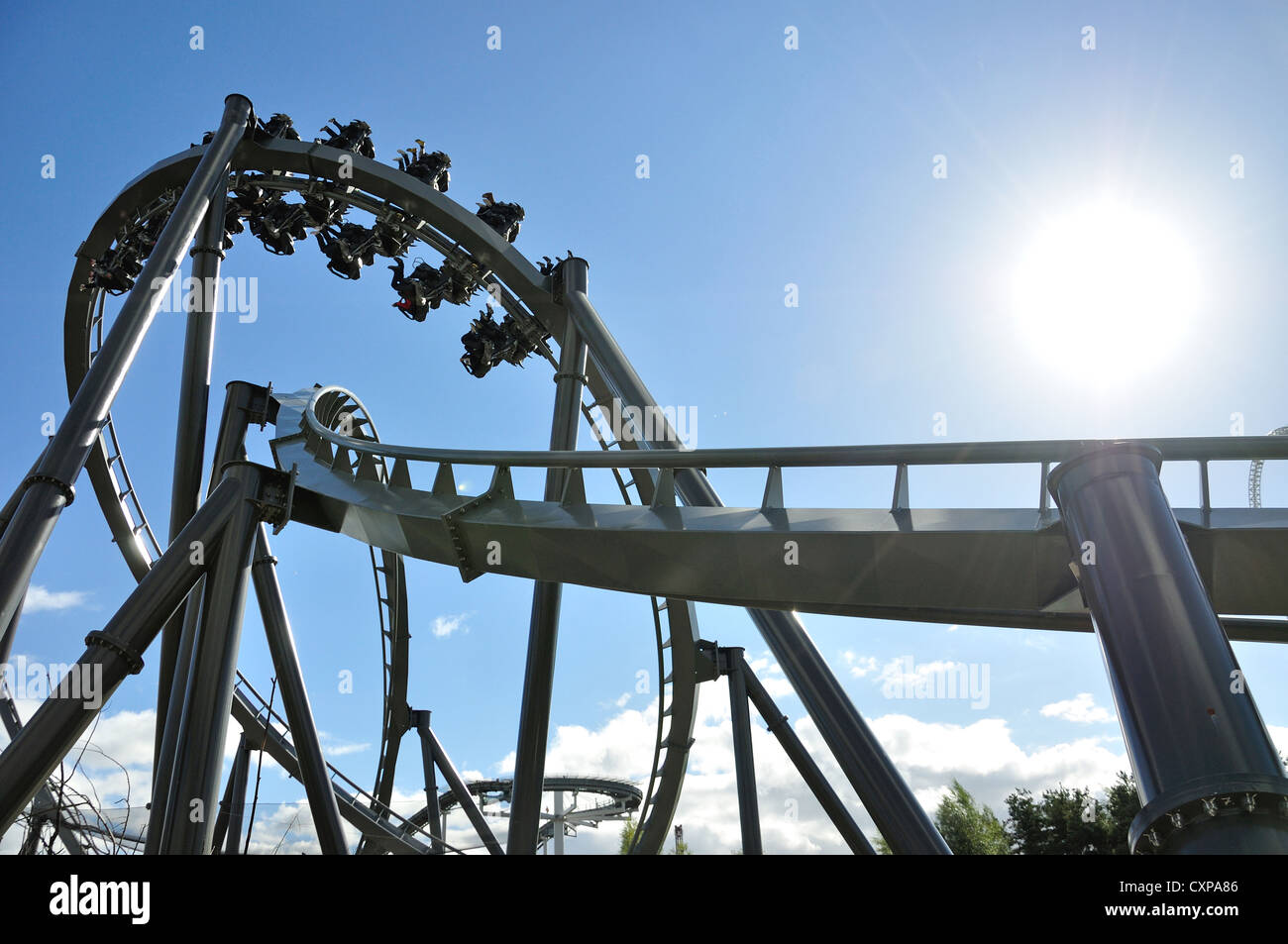 'The Swarm' winged rollercoaster ride, Thorpe Park Theme Park, Chertsey ...