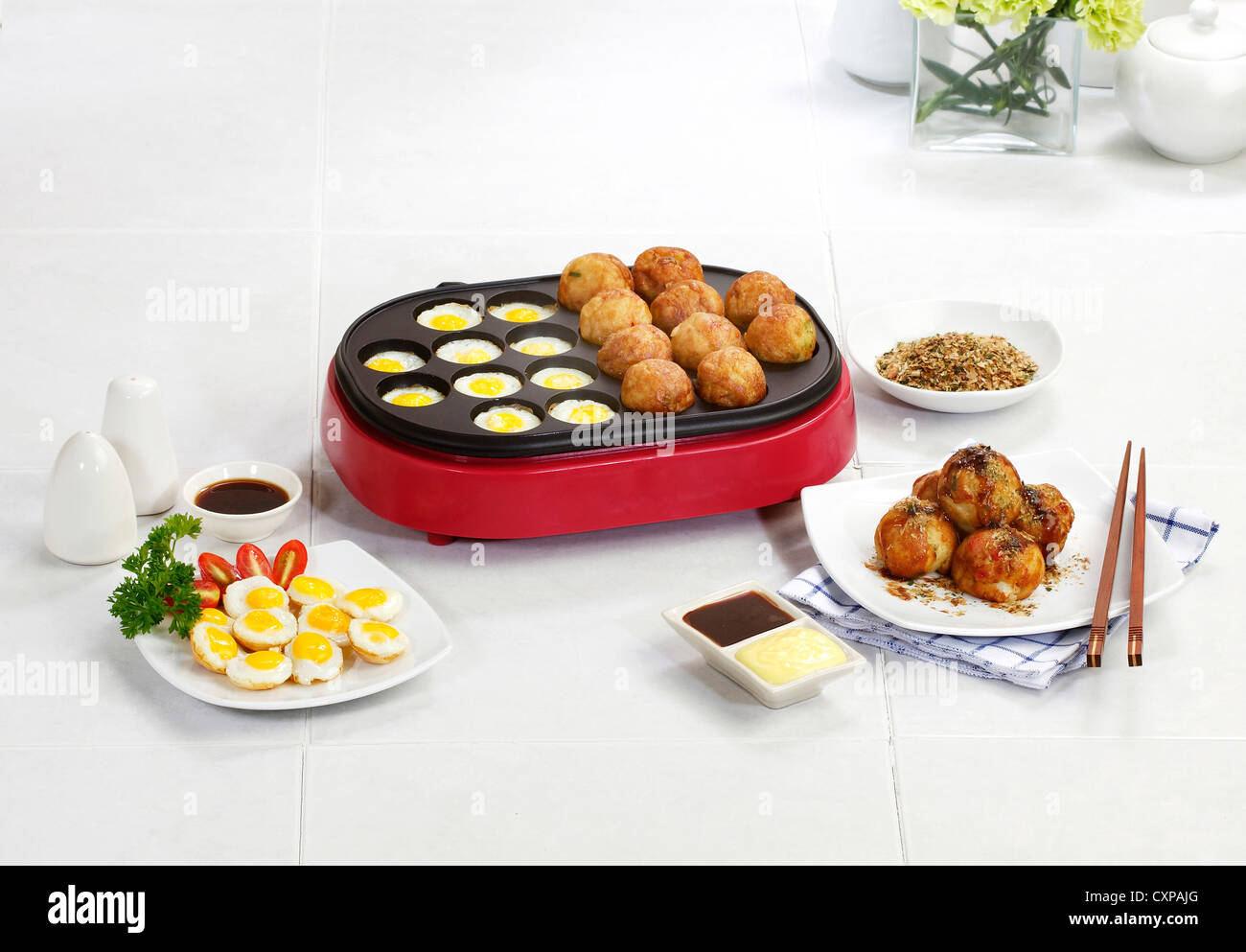 Takoyaki Japanese food making machine try to make your own at your home ...