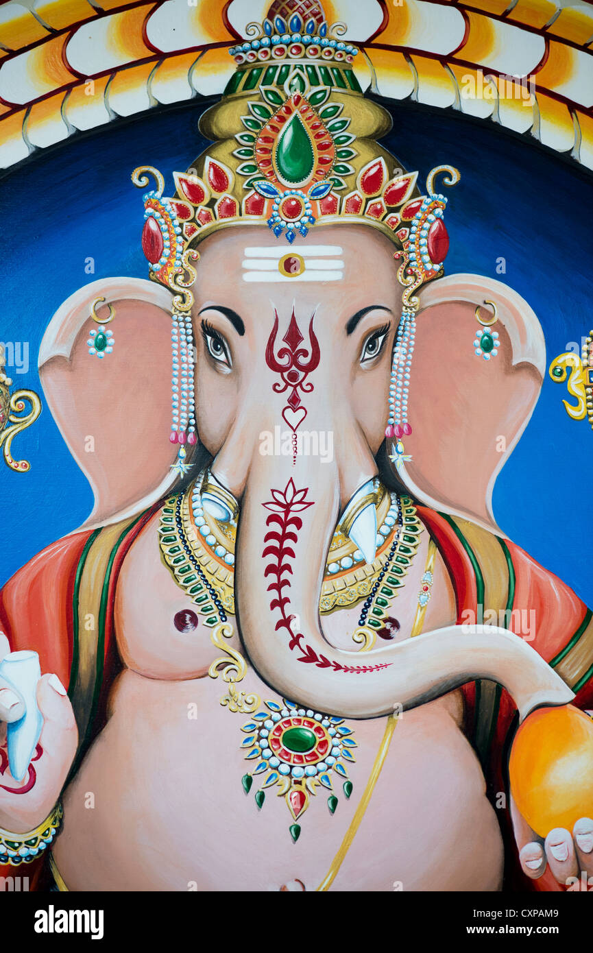 Lord ganesha painting hi-res stock photography and images - Alamy