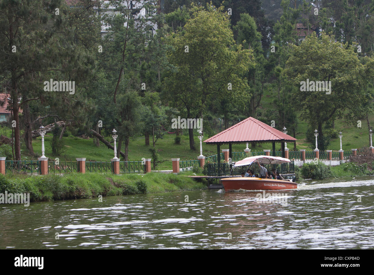 Boating at the Ooty Lake in the hill station of Ooty in the Nilgiris ...