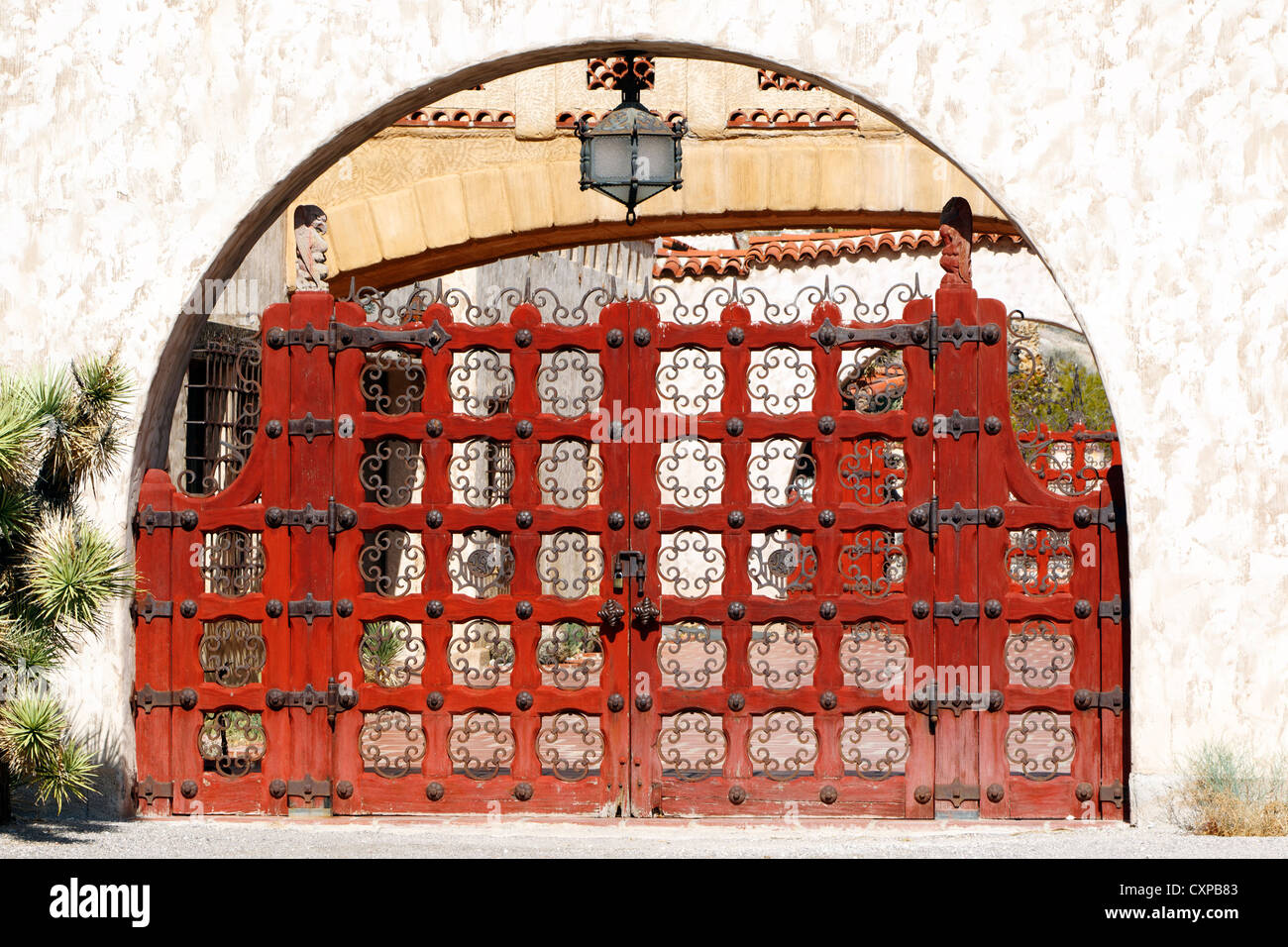 Red gate, Scotty's Castle, Death Valley National Park, California ...