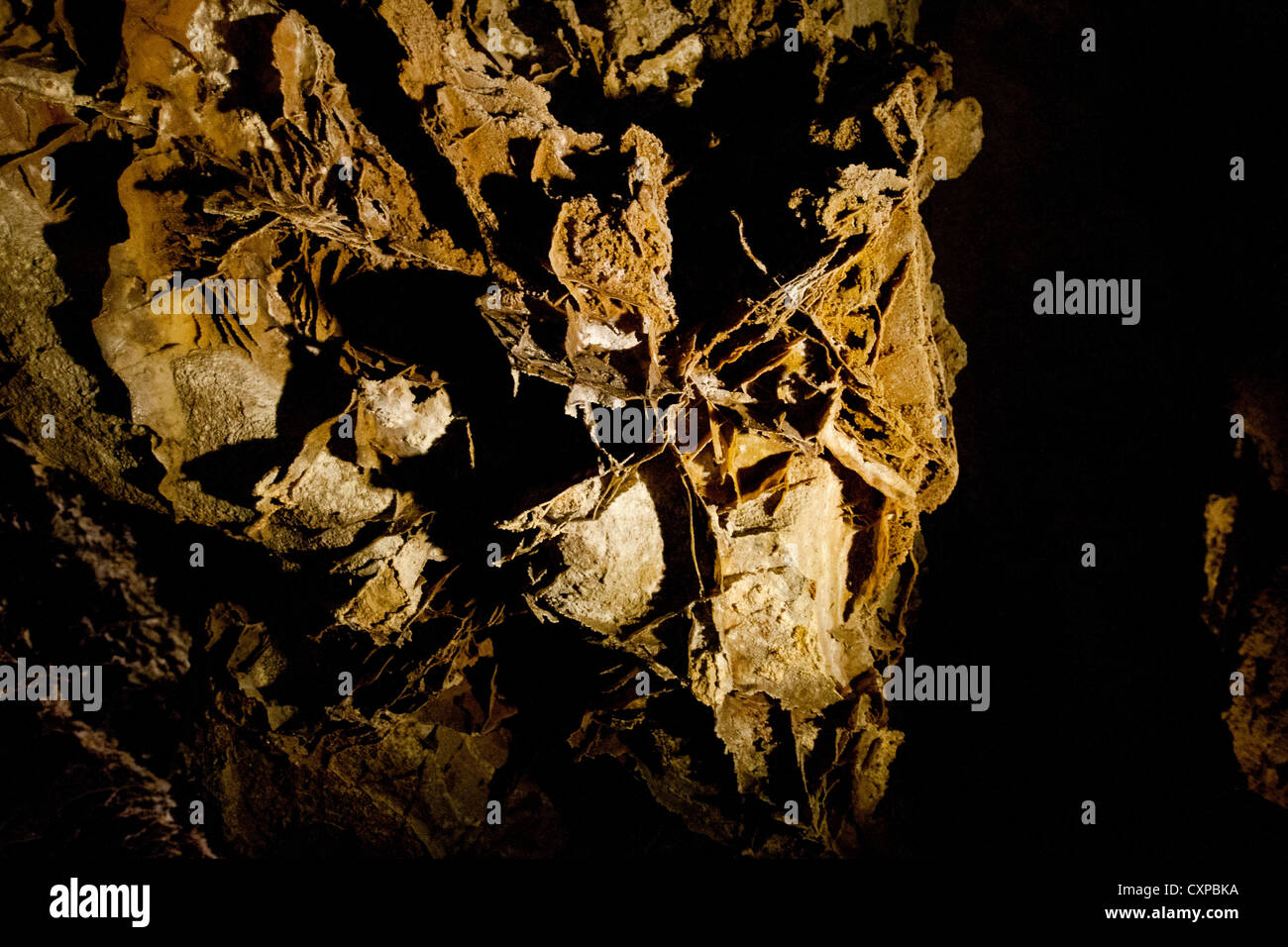 Rock formations inside Wind Cave, Wind Cave National Park, South Dakota ...
