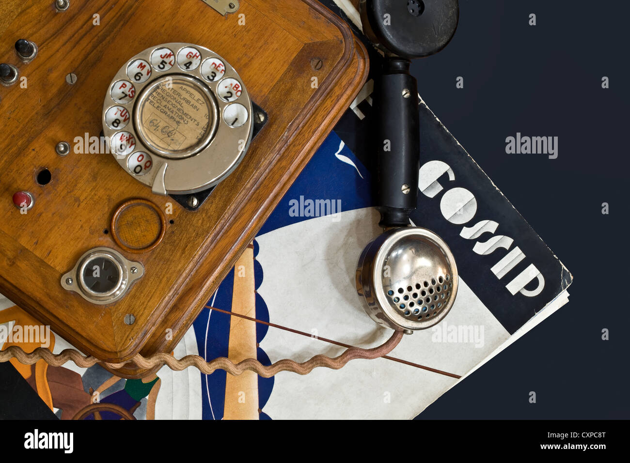 Vintage french telephone hi-res stock photography and images - Alamy