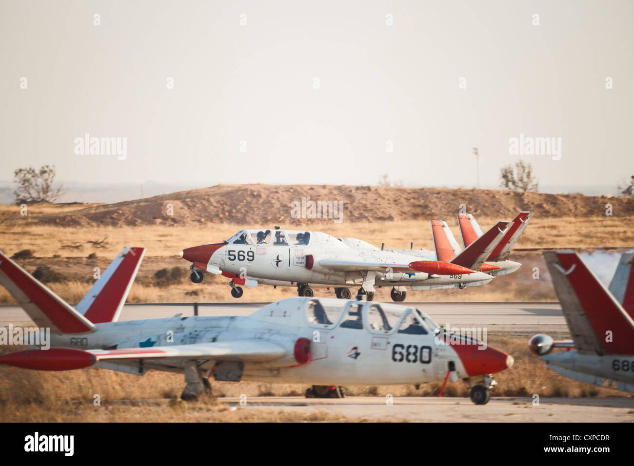 A Fouga Magister (Tzukit) Plane of the Israeli Air force' Aerobatic ...
