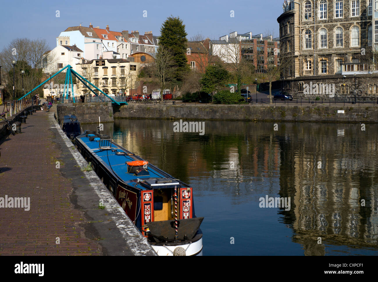 bathurst basin bristol docks england Stock Photo - Alamy