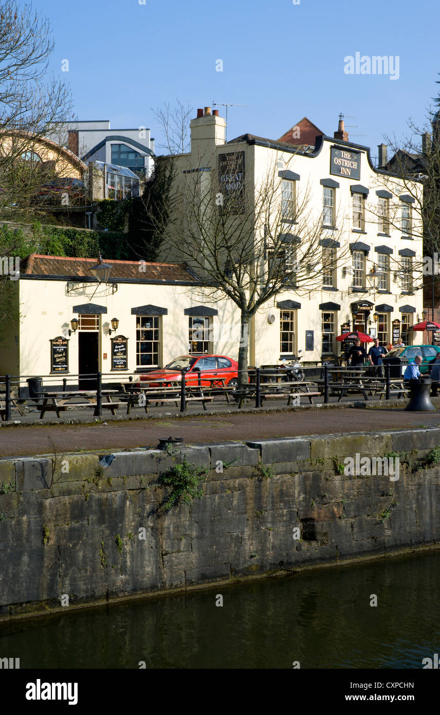 ostrich inn bathurst basin bristol docks england Stock Photo - Alamy