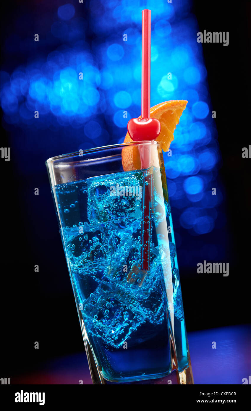Blue curacao cocktail cherry hi-res stock photography and images - Alamy
