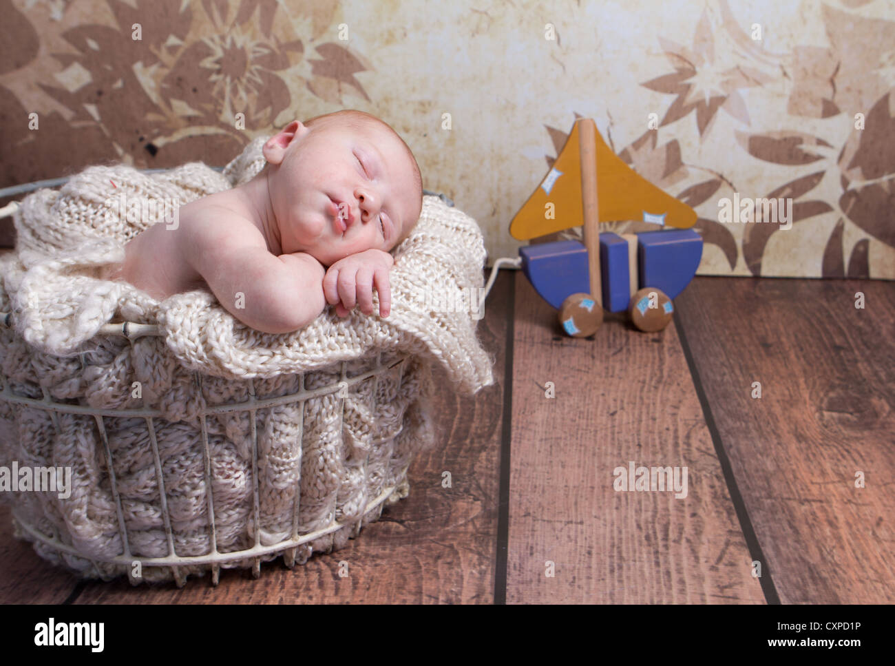 Baby Boy dreaming of sailing Stock Photo - Alamy