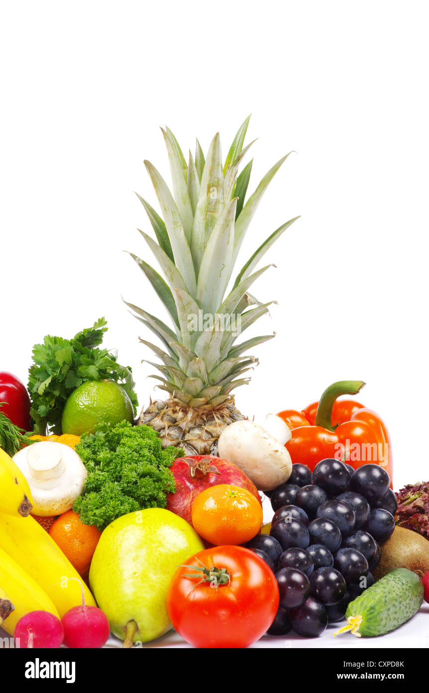 Vegetables fruits in white hi-res stock photography and images - Alamy