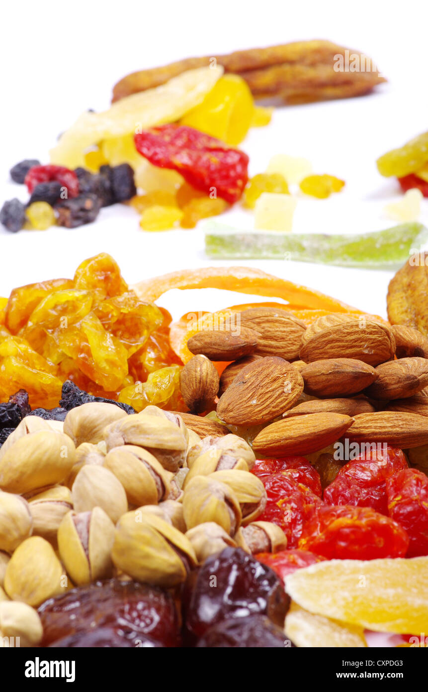 Background made of assorted dried fruits Stock Photo - Alamy