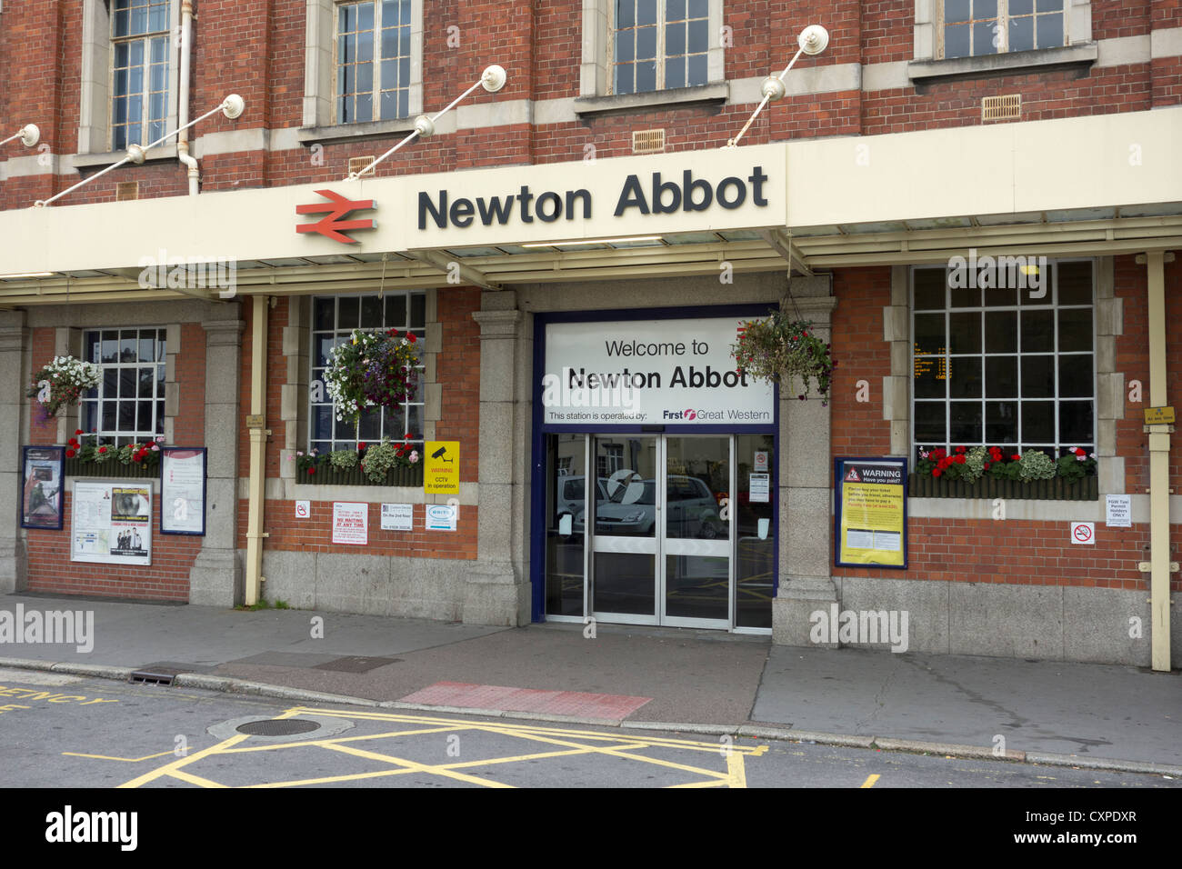 Newton Abbot Railway Station building entrance, Devon England UK Stock ...