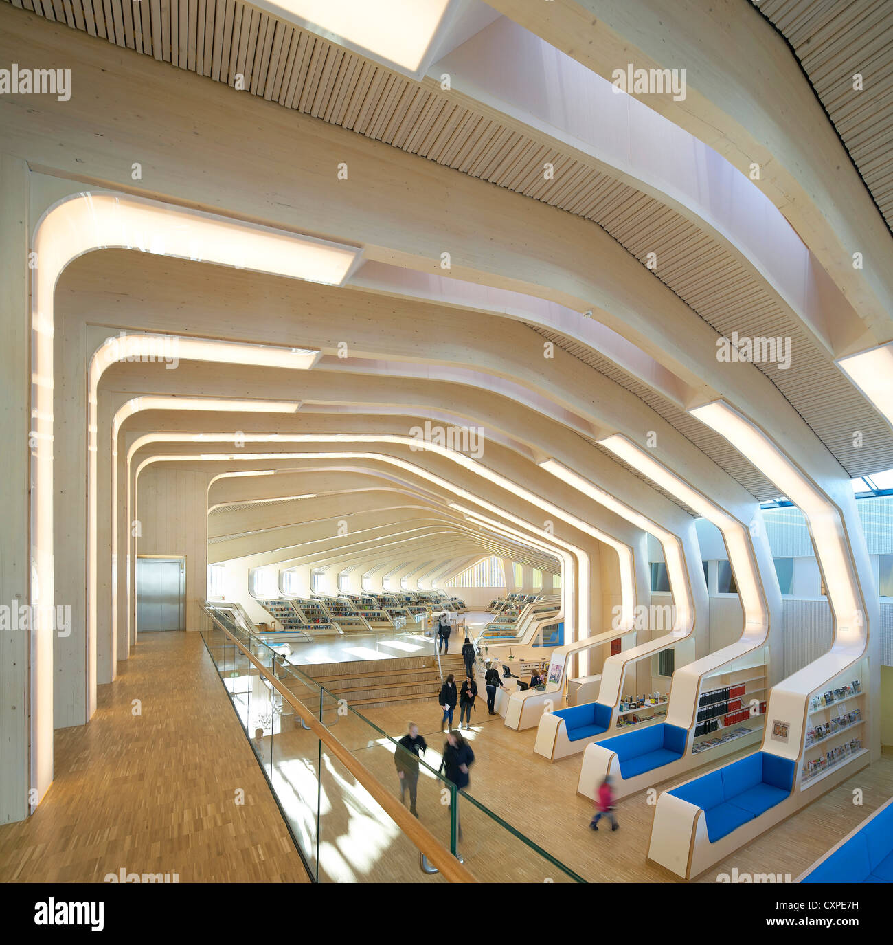 Vennesla Library, Vennesla, Norway. Architect: Helen & Hard, 2012. Wide ...