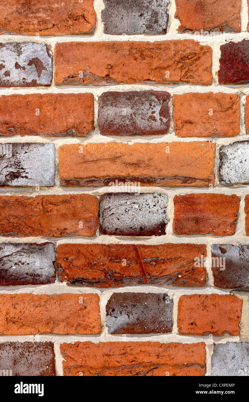 An example of Flemish Bond brickwork with horizontal bricks (stretchers ...