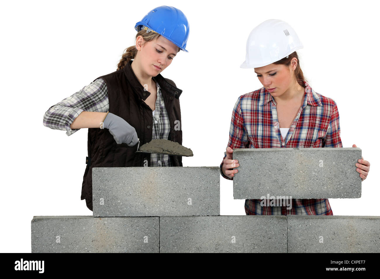 Building a wall Stock Photo - Alamy