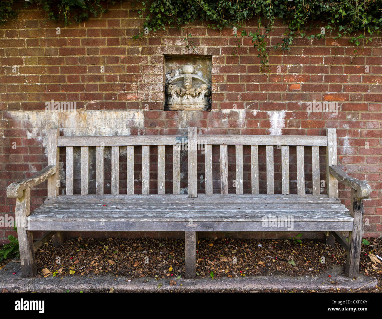 A bench at Oare, Wiltshire, erected to celebrate the Jubilee of King ...