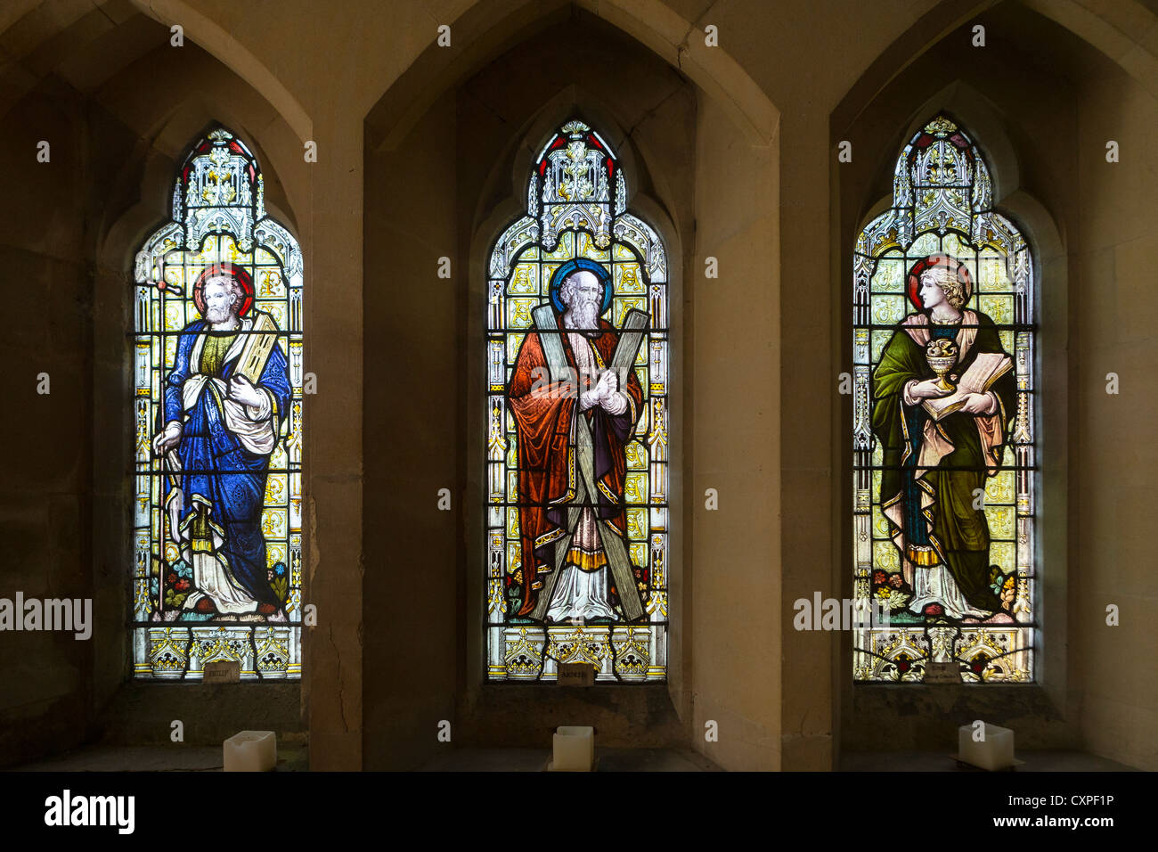 Stained glass window depicting apostles hi-res stock photography and ...