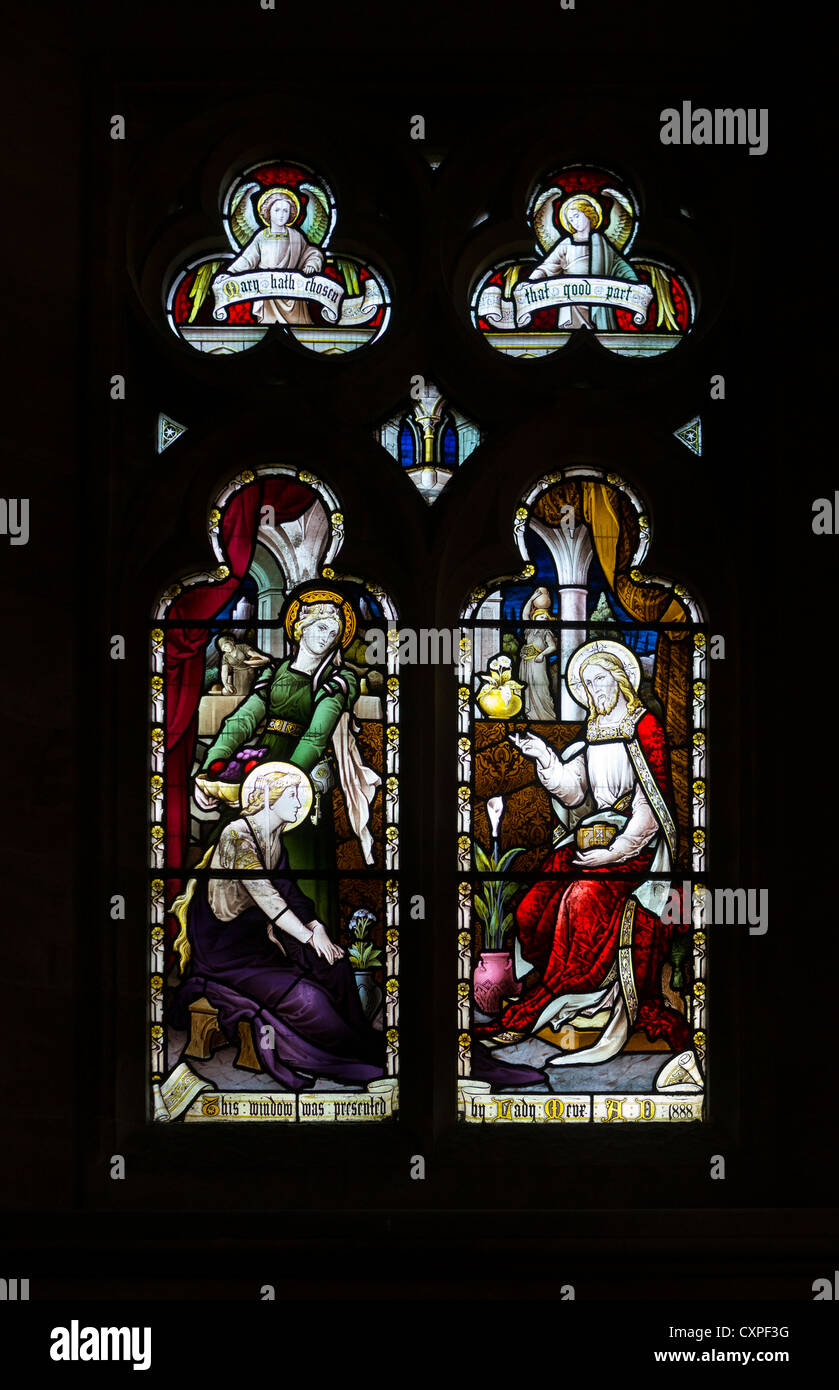 Stained glass window at the church of St Michael and All Angels, West ...