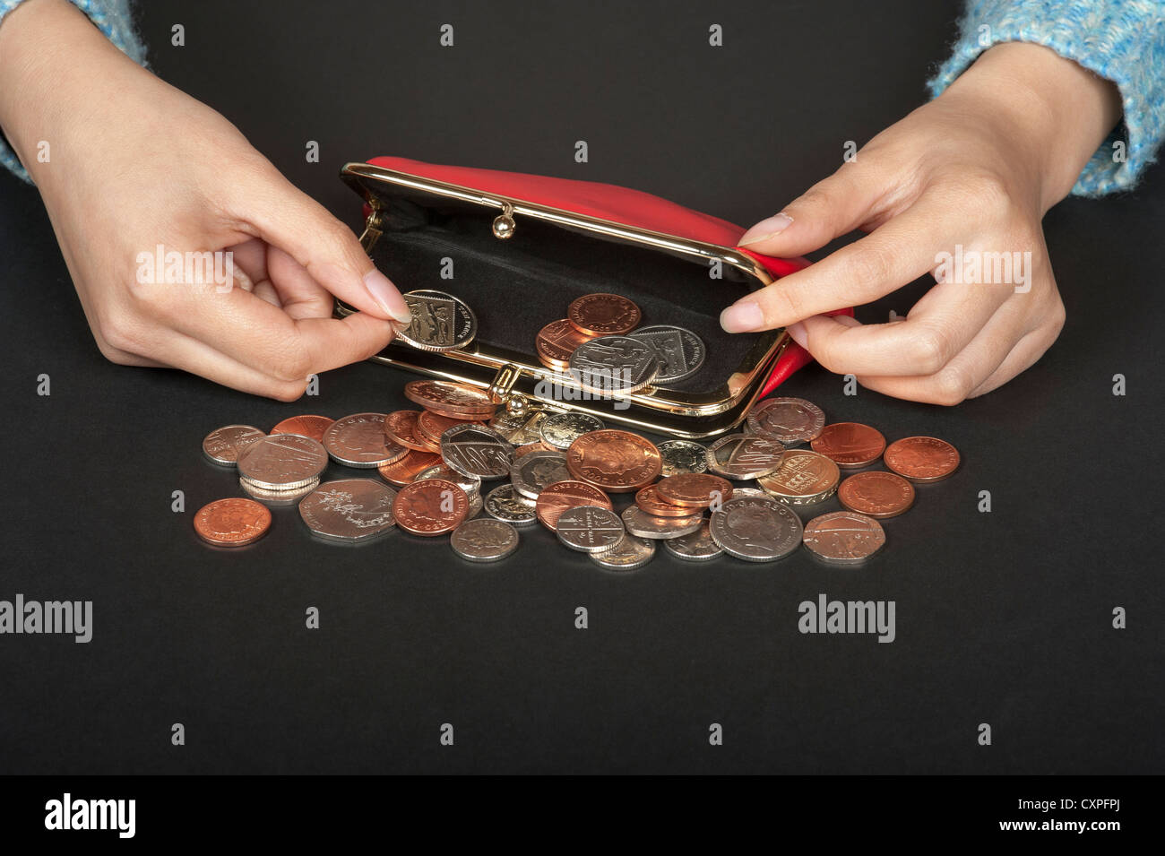 Money handling hi-res stock photography and images - Alamy