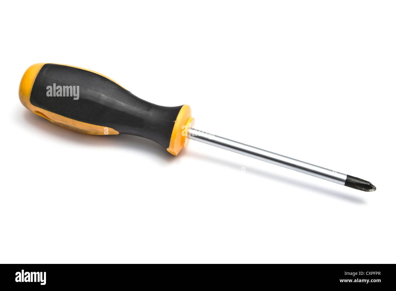 Yellow screwdriver isolated on white background Stock Photo - Alamy