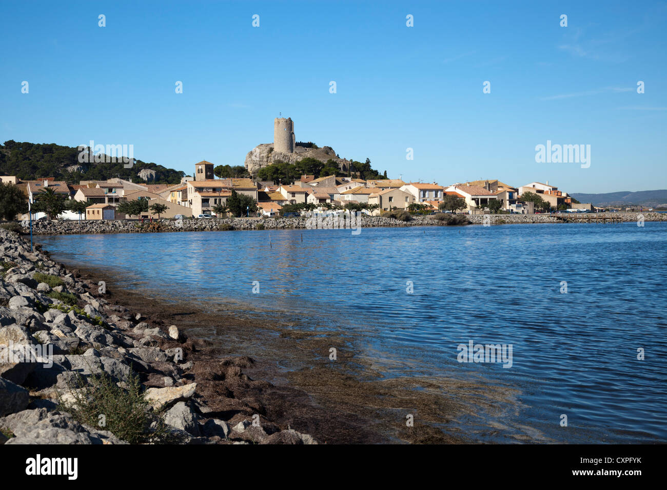 The village of Gruissan seen from the vantage point of the Barberousse ...
